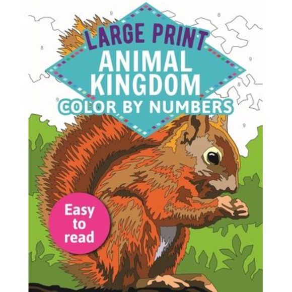 David Woodroffe | Other | Large Print Animal Kingdom Color By Numbers ...